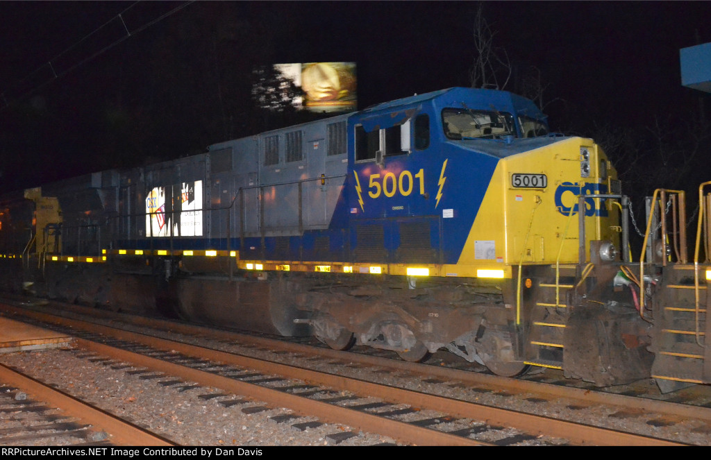 CSX AC60CW 5001 "Diversity in Motion" trails on Q439-27